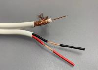 China 128W 0.12mm RG6 Coaxial Cable With Power Security Camera Coaxial Cable for sale