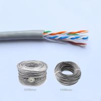China UTP Cat6 Ethernet Lan Cable 100m Gray Solid Copper Twisted Wire for sale