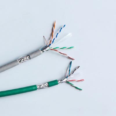 China Bare Copper 100m Ethernet Lan Cable Cat 6 SFTP 4P Twisted Pair for sale