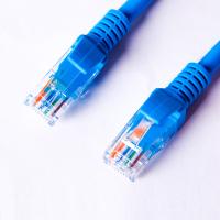 China HDPE Insulation 1.5m Ethernet Lan Cable  Blue CCA Cat6 UTP Patch Cord for sale