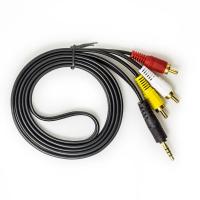 China 3.5mm To 3RCA 5FT RCA Stereo Cable high speed transmission for sale