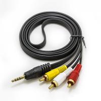China 3.5mm To 3RCA 5FT RCA Stereo Cable high speed transmission for sale