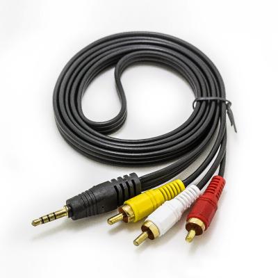 China 3.5mm To 3RCA 5FT RCA Stereo Cable high speed transmission for sale