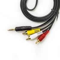 China Pure Copper 5m RCA Stereo Cable General 4PIN 3.5mm To 3RCA for sale