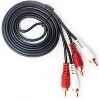 China PVC Jacket 20m RCA Stereo Cable AV Plug 2RCA To 2RCA for sale