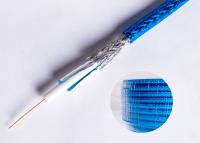 China Blue Jacket RG6 CCTV Coaxial Cable Bare Copper for sale