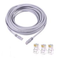 China High Speed 10 Gigabit Cat5e Patch Cord Dia 5.00mm RJ45 Round Unshielded for sale