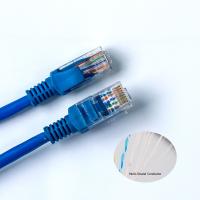 China Blue 0.5m Cat5e Patch Cord Utp Copper Network Cable for sale