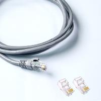 China 0.16mm Grey 3m Cat6 Ethernet Patch Cable Outer Diameter 6.00mm for sale
