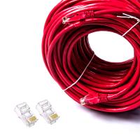 China Red PVC 250Mbps Cat6 Patch Cord 23AWG 4P ANSI Standard for sale