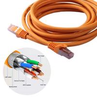China Orange 1000ft Length Cat7 600MHz 10gbps Ethernet Cable for sale