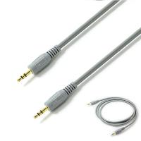 China Gold Plated 3.5 To 3.5 Stereo Audio Cable Grey Independent Packaging for sale