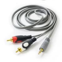 China OD 9.5mm 1.5m 3m 5m 3.5mm To 2 RCA Stereo Cable for sale