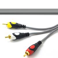 China OD 13.5 Multi Bare Copper 3 Core RCA Cable For Speaker Audio for sale