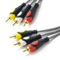 China OD 13.5 Multi Bare Copper 3 Core RCA Cable For Speaker Audio for sale