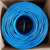 China OEM 100m cat5e blue ethernet lan cable CU networking cable 24AWG BC cat5e utp for sale