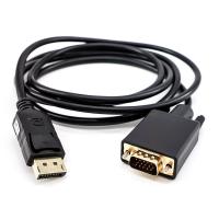 China High Fidelity DP To VGA Conversion Cable Monitor Projector Adapter 1.8Meter for sale