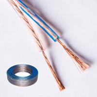 China OEM Flat Speaker Transparent Wire 2x0.75mm Loudspeaker Cable for sale