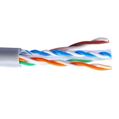China UTP 0.55mm CCA 23AWG HDPE Unshielded Cat6 High Speed Ethernet Lan Cable for sale