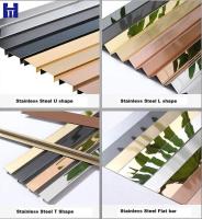China Customized Shape Stainless Steel Angle Bar Rose Gold Silver Blue Purple for sale