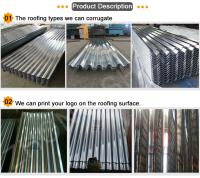 China Customized Length Galvanized Corrugated Steel Roof Sheet Gi Iron Roofing Sheet with Z61-Z90 Coating for sale