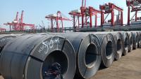 China Large Quantity Oiling Q235B Carbon Black MS HRC Hot Rolled Steel Coil 3*1250mm Size with BS Standard for sale
