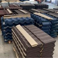 China 1340mm*420mm*0.4mm YH01 YH02 Stone Coated Roof Tile Sheets for Modern Design and Prefab House for sale