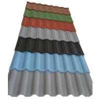 China Waterproof Stone Coated Roofing Sheets and Environmentally Friendly for Modern Construction 1340mm*420mm*0.4mm for sale