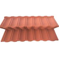 China Waterproof Stone Coated Roofing Sheets and Environmentally Friendly for Modern Construction 1340mm*420mm*0.4mm for sale
