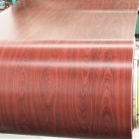 China Container Steel Wood Pattern Black Rolled Prepainted GI Sheet PPGI Galvanized Steel Coil with Top Coating Thickness 15-35 for sale