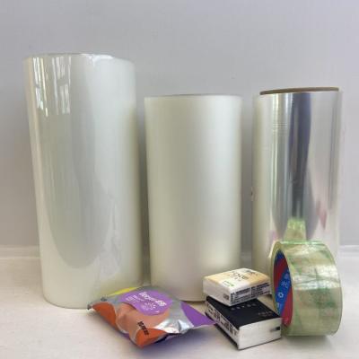 China 20 25 30 Micron Clear BOPP Polypropylene Film Flexible  Transparent Printing Film for sale