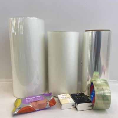 China Customized Jumbo Roll BOPP Thermal Lamination Film For Printing And Packing 12-50mic for sale