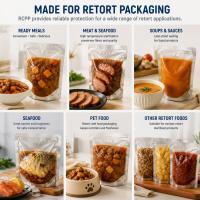 China RCPP Retort Film Cast Polypropylene 60-100um Vacuum Pouch Meat Seafood Low Temperature Toughness for sale