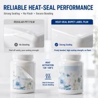 China Heat Sealable Label Film BOPP Glossy 30-40um In-Mold Label Cosmetic Detergent Bottle Injection for sale