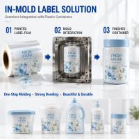 China Heat Sealable Label Film BOPP Glossy 30-40um In-Mold Label Cosmetic Detergent Bottle Injection for sale