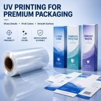 China Online Coated UV Enhanced BOPET Film 12um 15um Premium Gift Packaging High Gloss Low Haze for sale