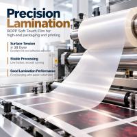 China BOPP Soft Touch Film Primer Free EVA Thermal Lamination Adhesion Grade High Tensile Strength for sale