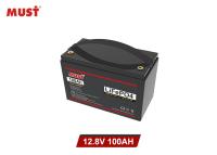 China Solar 12 Volt Lithium Iron Phosphate Battery 100Ah Rechargeable for sale