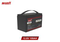 China Solar 12 Volt Lithium Iron Phosphate Battery 100Ah Rechargeable for sale