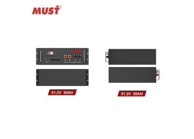 China Rack Mounted Lithium Iron Phosphate UPS , Lithium Phosphate Cell 50AH 48V for sale