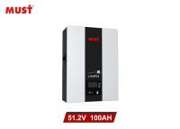 China BMS System 5kwh 48V Lithium Ion Battery , Lithium Ferrous Battery Wall Mounted for sale