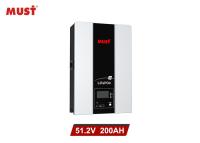 China Wall Mounted 200AH Lithium Ion Battery For Solar Storage With BMS for sale