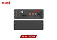 China Lifepo4 51.2V 200AH Lithium Phosphate Solar Batteries Rack Mount for sale