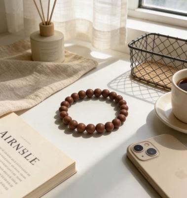 China Traditional Chinese Clove Bracelet Brown Wood Bead Bracelet For Soothing Liver for sale