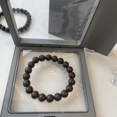 China Black Ambergris Authentic Prayer Beads Nourishing Agarwood Bracelet for sale