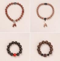 China Chinese Style Sandalwood Incense Bracelet Enhancing Qi Circulation Brown Wood Bead for sale