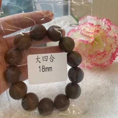 China Yellow Green Wooden Beaded Bracelet with Wooden Fish and Buddhist Prayer Beads for Men and Women for sale