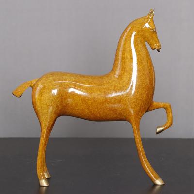 China 0.8kg Heavy Horse Shaped Bronze Ornament Light Luxury Bronze Statue for Elegant Decor for sale