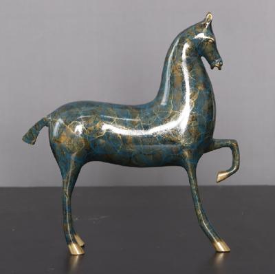 China Horse Shaped Bronze Ornament Statue 21*6*23cm Light Luxury Office Decor 0.8kg Heavy for sale