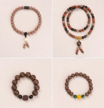 China Elegant Traditional Sandalwood Bracelet - Refreshing And Invigorating Wood Beaded Buddhist Beads Bracelet for sale